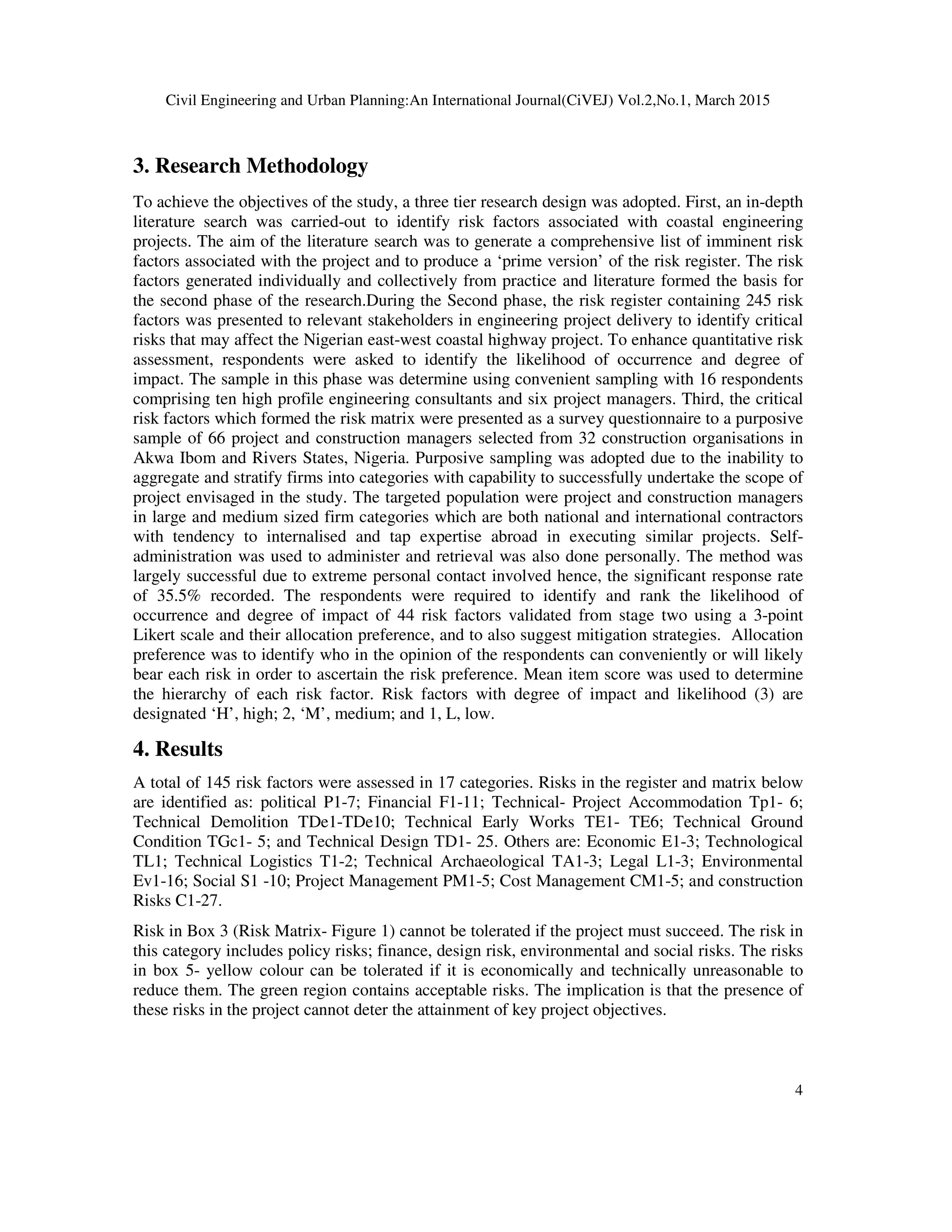 Theoretical Risk Identification within the Nigeria East- West Coastal ...