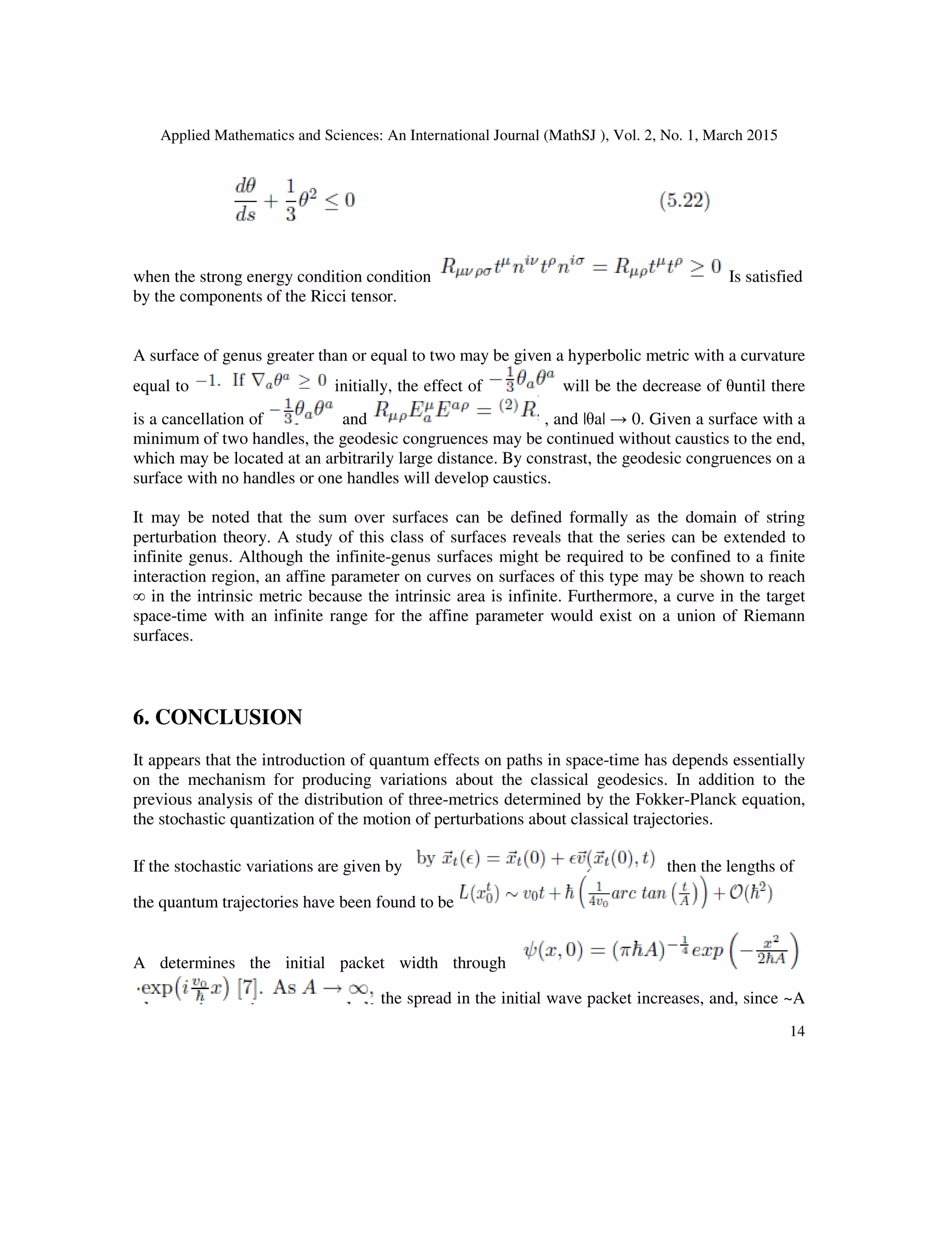 Quantum Variation about Geodesics | PDF