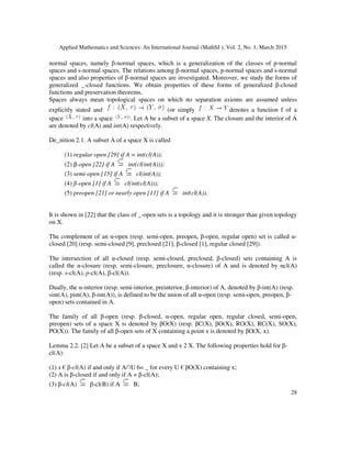 ON β-NORMAL SPACES | PDF