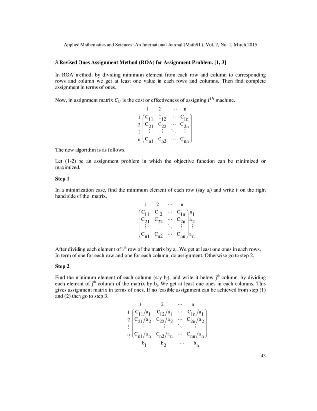 An Application of Assignment Problem in Laptop Selection Problem Using MATLAB | PDF | Free Download