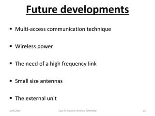 easy to way swallow wireless telemetry | PPTX