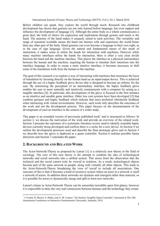 CUREENT ISSUE : A WEARABLE HAPTIC GAME CONTROLLER | PDF