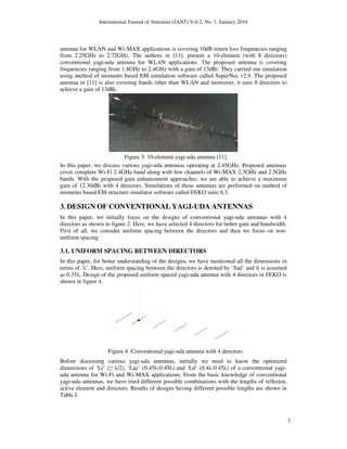 DESIGN OF A YAGI-UDA ANTENNA WITH GAIN AND BANDWIDTH ENHANCEMENT FOR WI ...