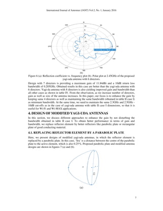DESIGN OF A YAGI-UDA ANTENNA WITH GAIN AND BANDWIDTH ENHANCEMENT FOR WI-FI AND WI-MAX ...