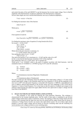Close Loop V/F Control of Voltage Source Inverter using Sinusoidal PWM ...