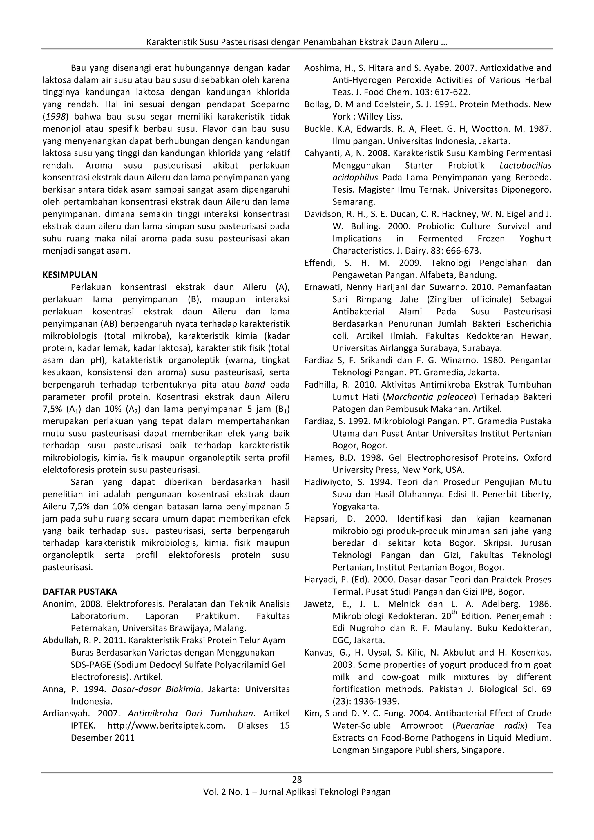 211829 karakteristik susu pasteurisasi dengan penambahan ekstrak daun aileru low res | PDF