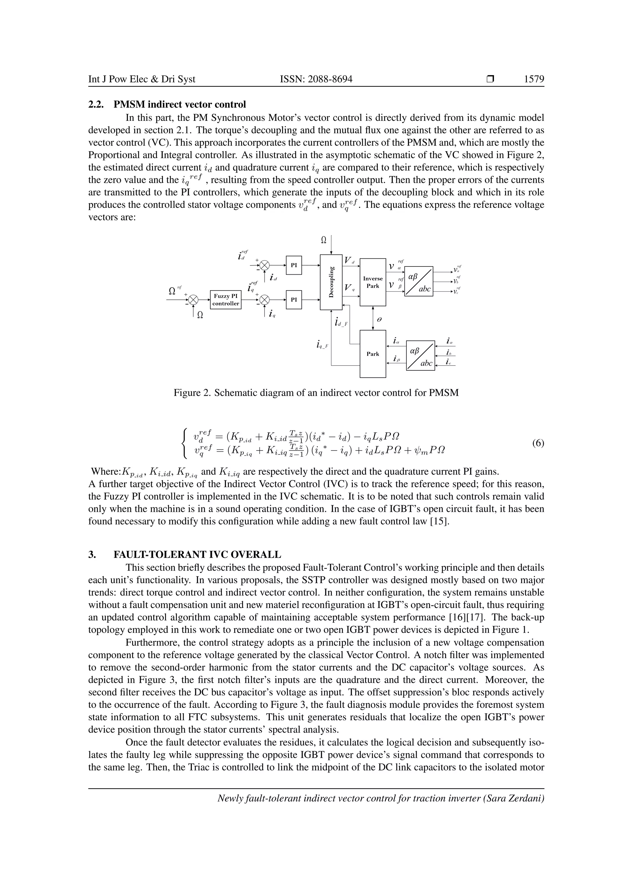 Newly fault-tolerant indirect vector control for traction inverter | PDF