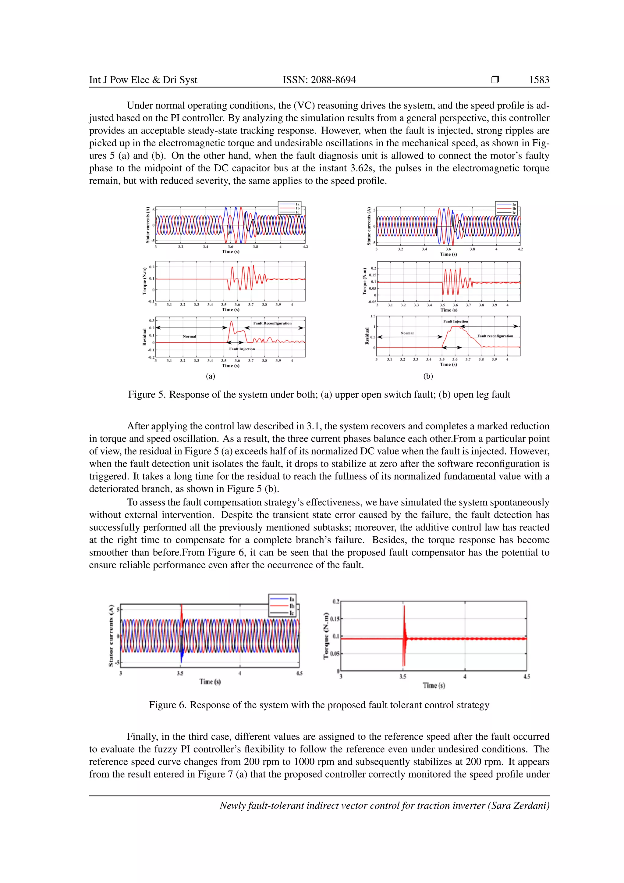 Newly fault-tolerant indirect vector control for traction inverter | PDF
