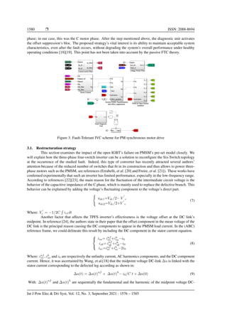 Newly fault-tolerant indirect vector control for traction inverter | PDF