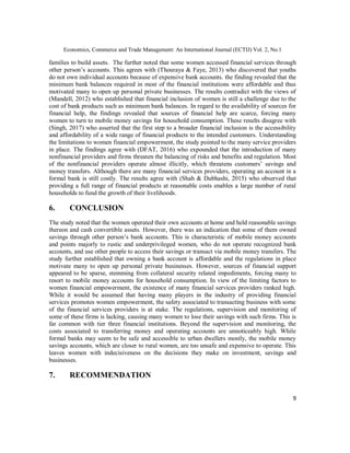 FINANCIAL INCLUSION AND WOMEN EMPOWERMENT IN UGANDA A CASE OF LANGO SUB ...