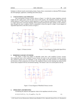 A DC Inrush Current Minimisation Method using Modified Z-Source ...