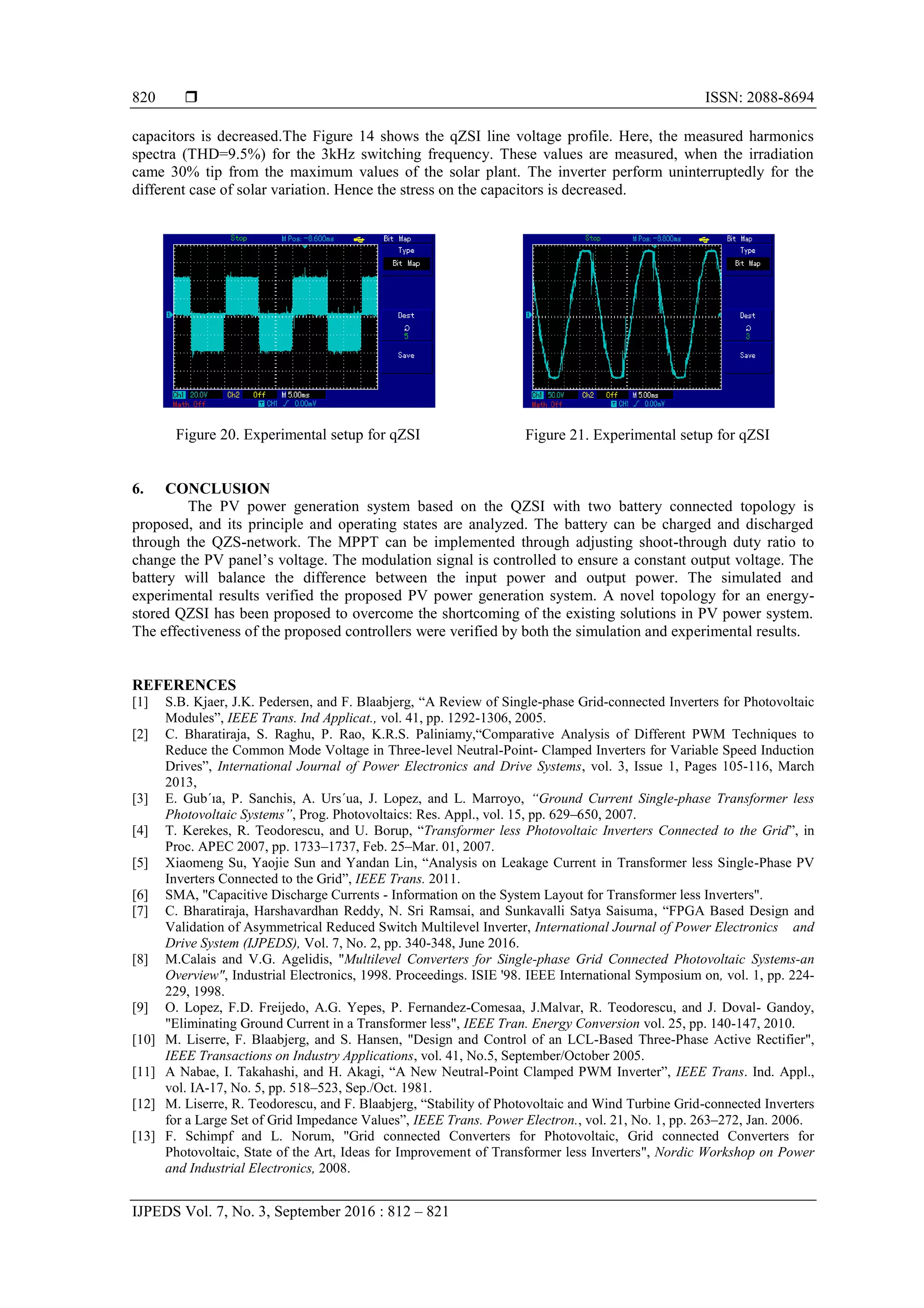 Modelling Impedance Design And Efficiency Analysis Of Battery Assists Pv Tied Quasi Z Source