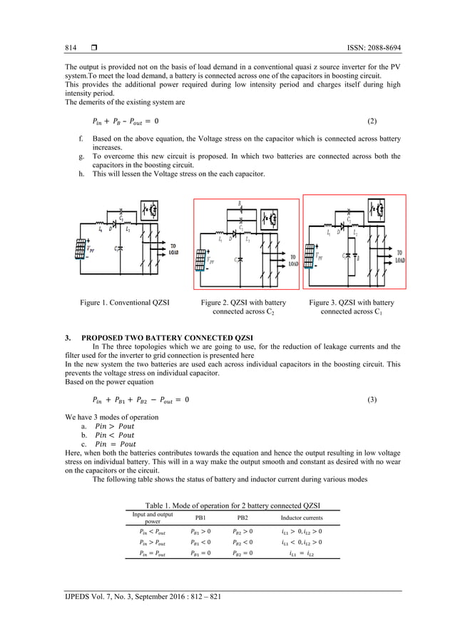 Modelling Impedance Design And Efficiency Analysis Of Battery Assists Pv Tied Quasi Z Source