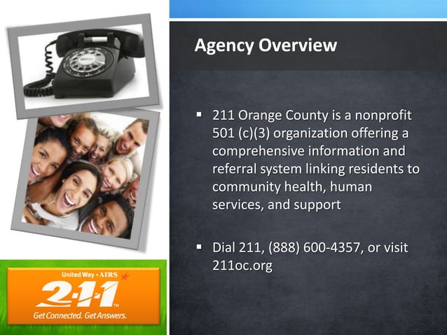 211 Orange County Internship Presentation | PPT