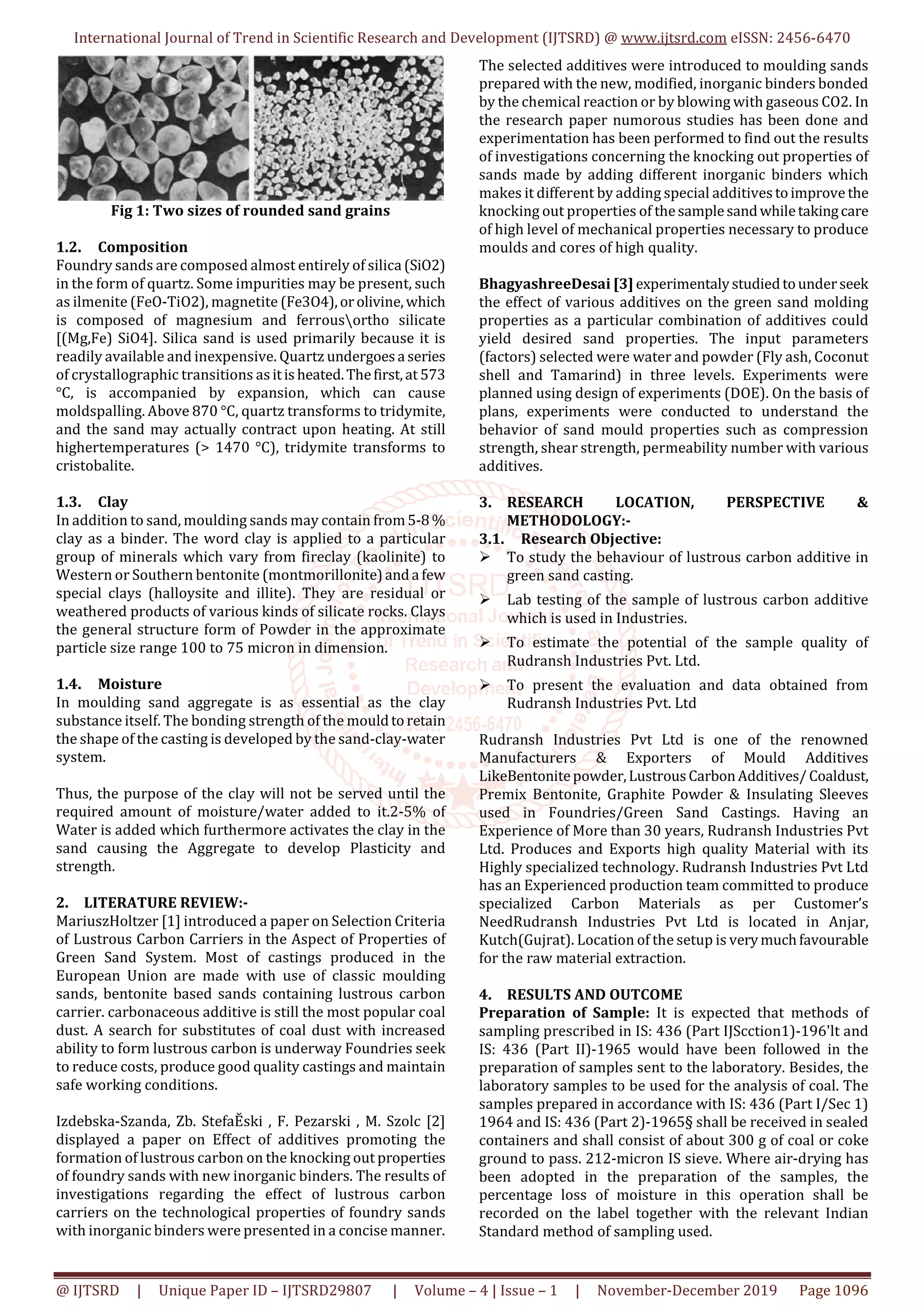 Behaviour of Lustrous Carbon Additives in Green Sand Casting | PDF