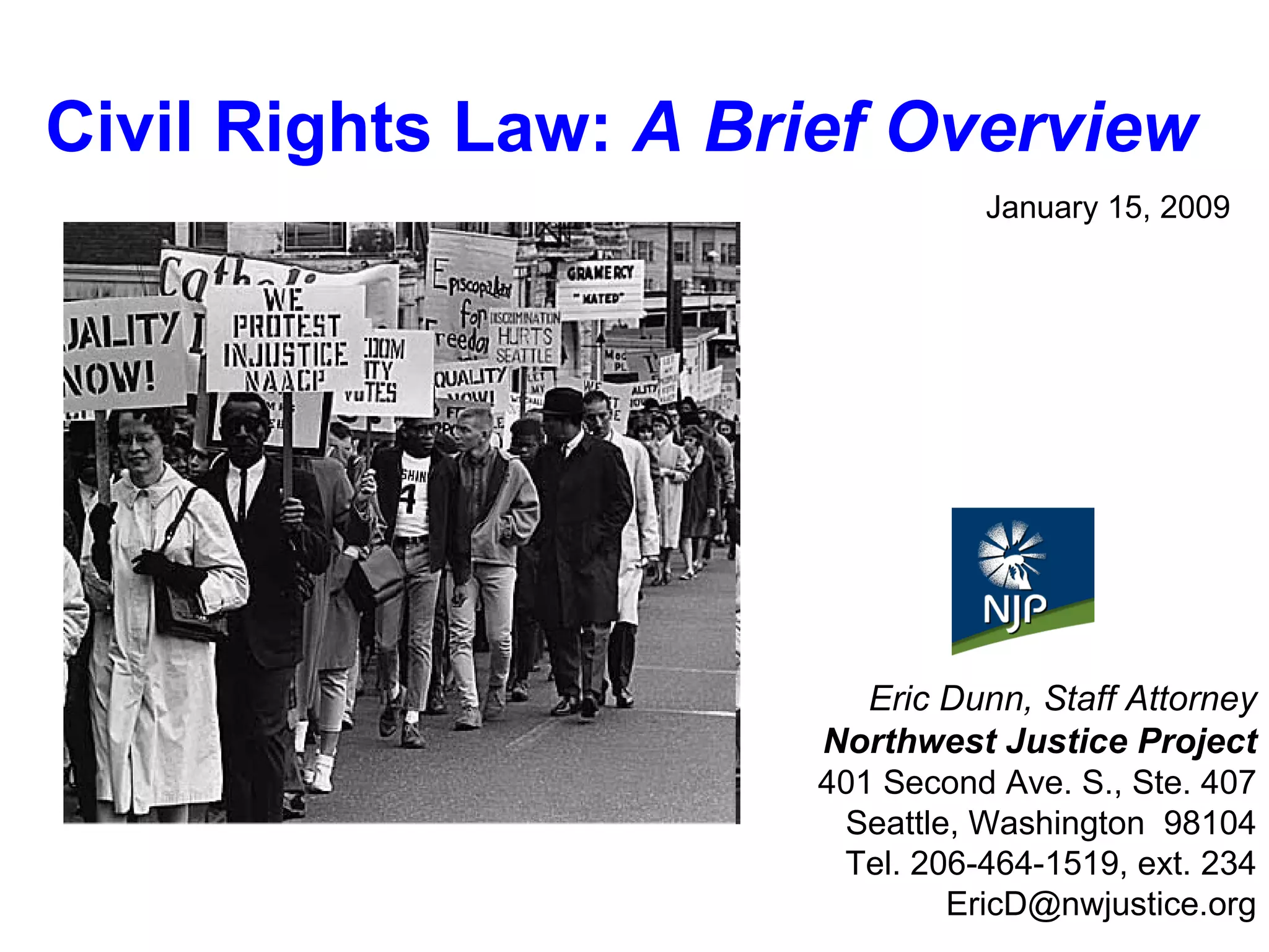 Civil Rights Overview 1 15 2009 | PPT