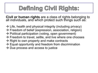 Civil Rights Overview 1 15 2009 | PPT