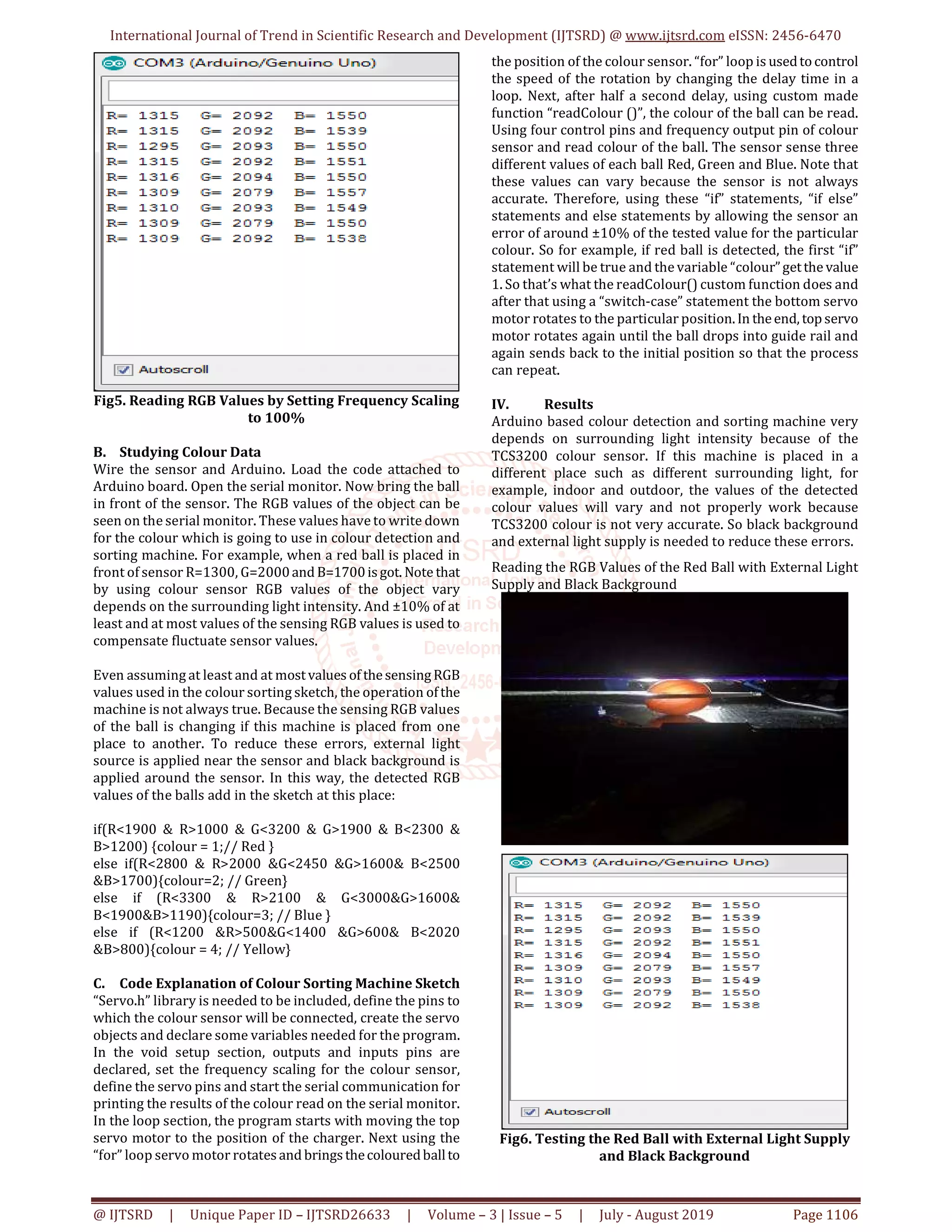 Colour Detector And Separator Based On Microcontroller Pdf