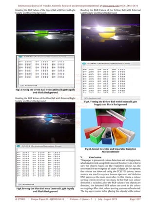 Colour Detector and Separator Based on Microcontroller | PDF