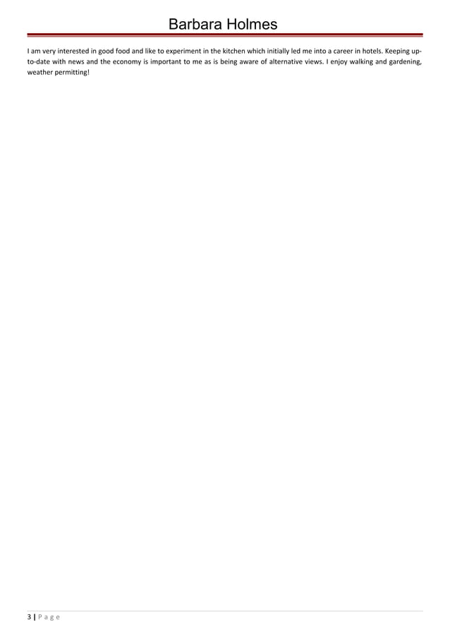 Barbara Holmes CV Cluster Revenue June 2016 | DOC