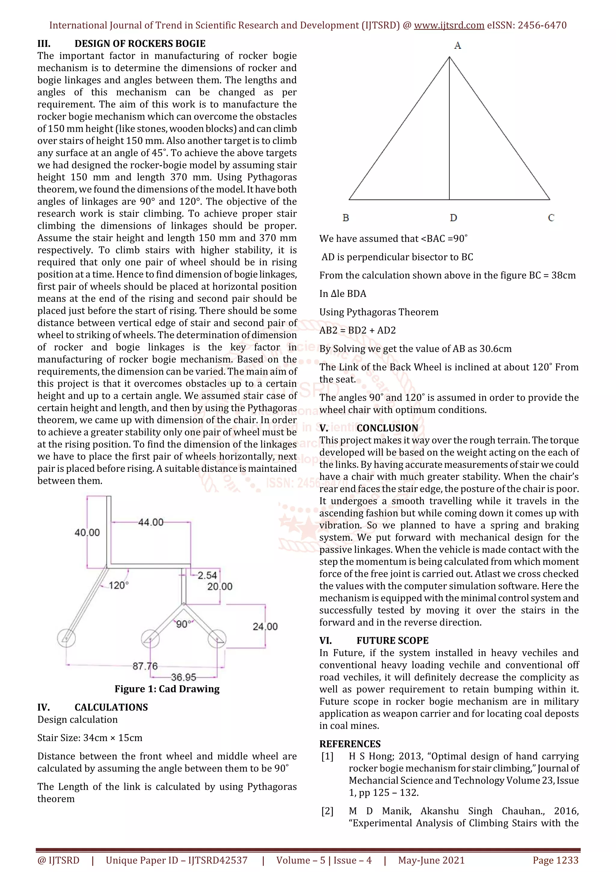 Design and Fabrication of Wheel Chair using Rocker Bogie Mechanism | PDF