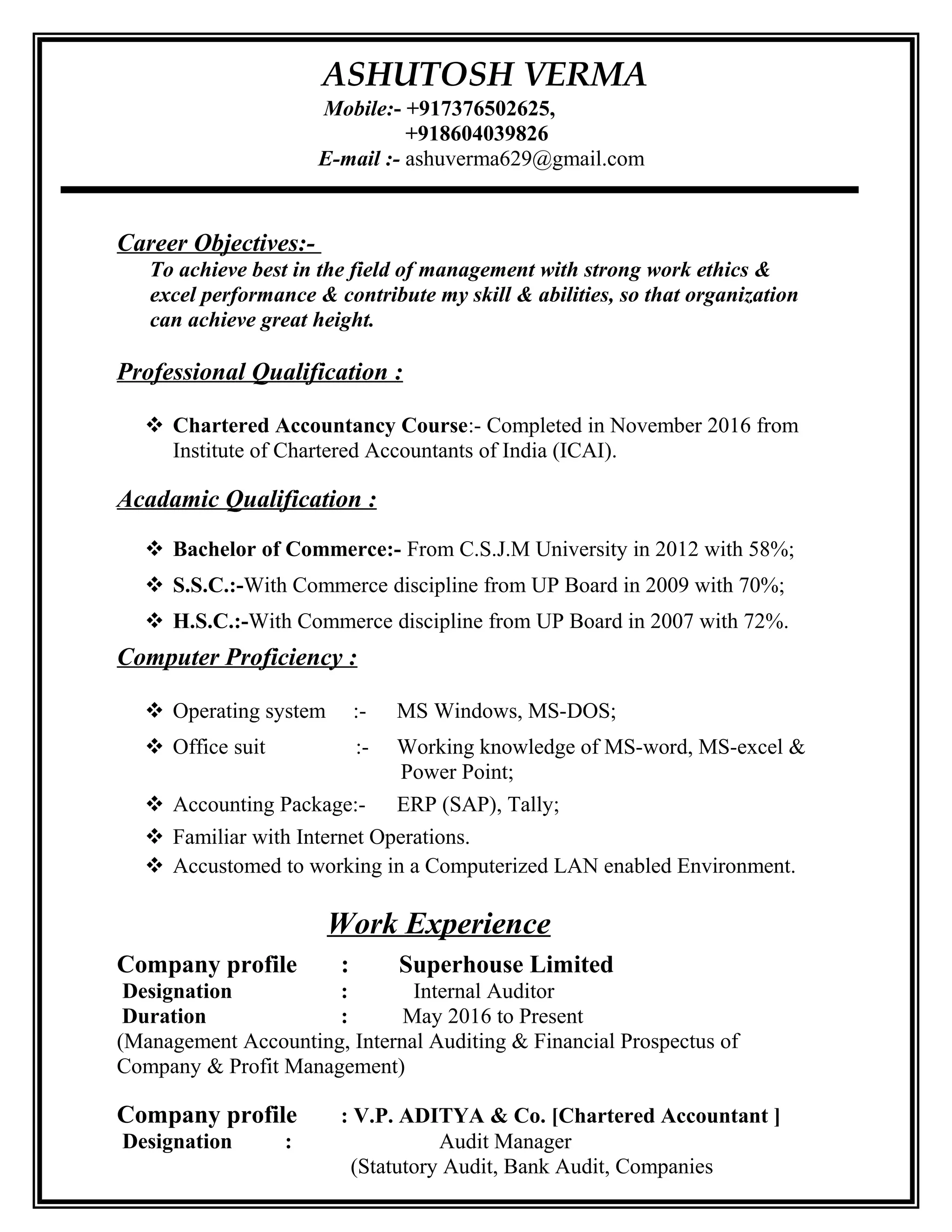 Resume_Ashutosh | DOC