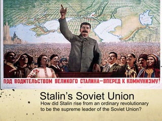 Sec 3N Hist (Elec) Chapter 2.1 (Part 2) Reasons for rise of stalin | PPT