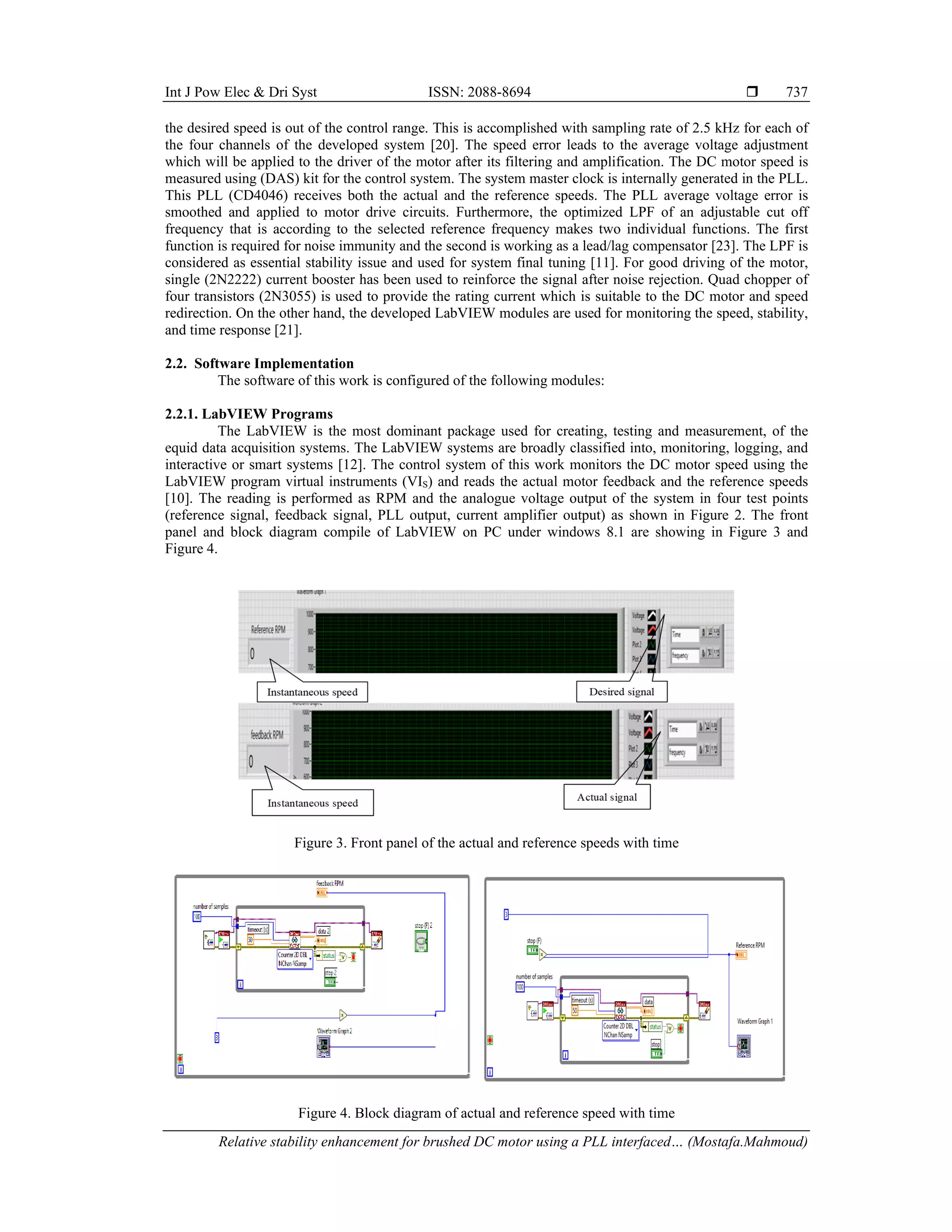 Relative stability enhancement for brushed DC motor using a PLL ...