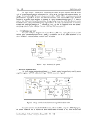 Relative stability enhancement for brushed DC motor using a PLL interfaced with LabVIEW | PDF