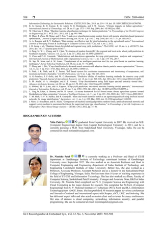 Predicting yield of crop type and water requirement for a given plot of ...