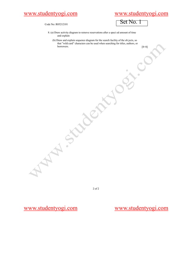 212101 Object Oriented Analysis Design Through Uml Pdf