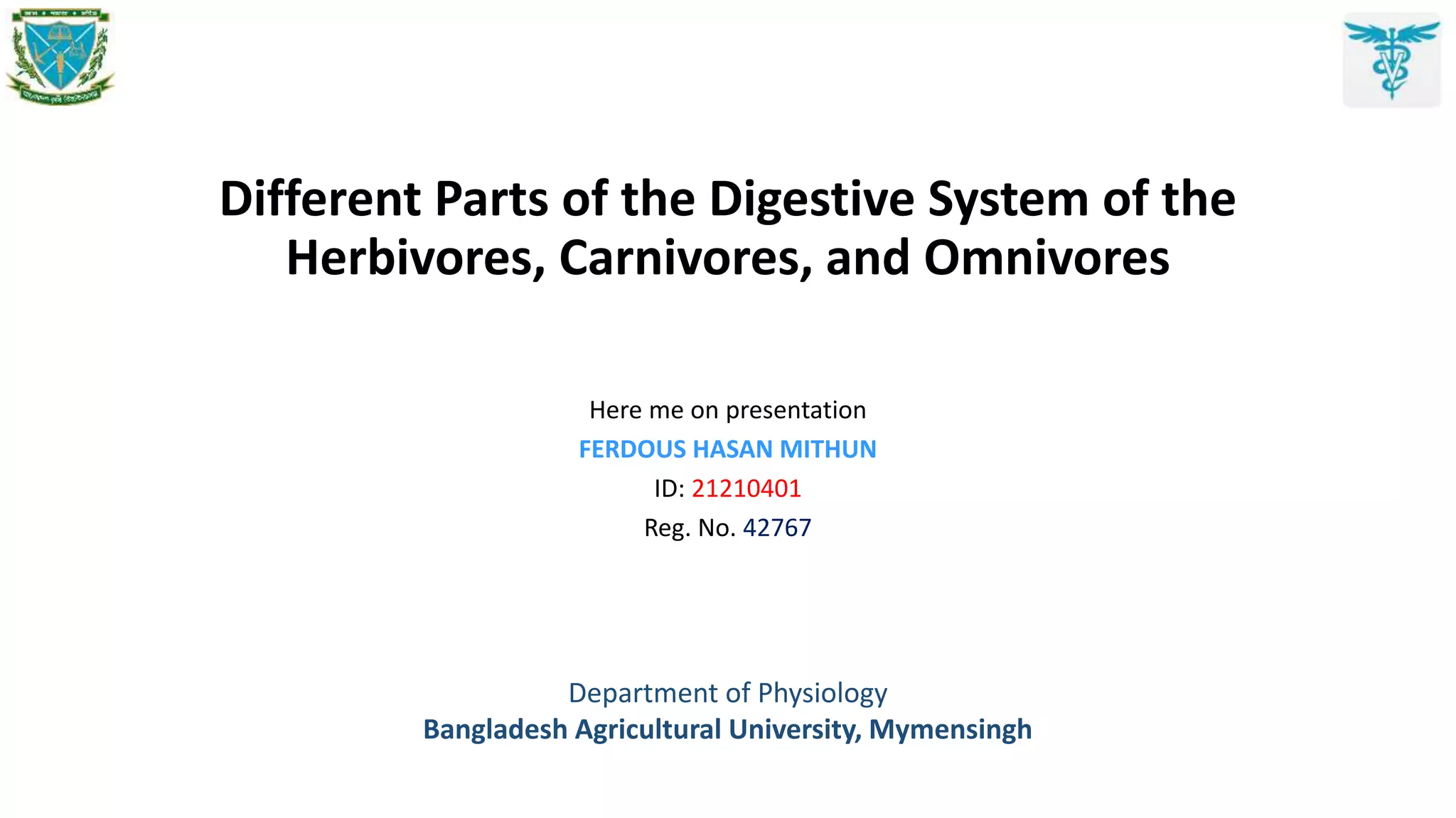 Digestive parts of Herbivores, Carnivores and Omnivores.pptx