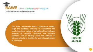 SRP+RAWE REPORT BHU B.SC. AGRICULTURE 4TH YEAR | PPTX