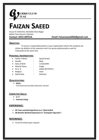 FAIZAN SAEED | DOC
