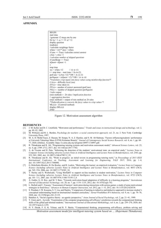 Motivation assessment model for intelligent tutoring system based on Mamdani inference system | PDF
