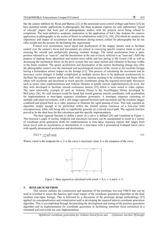 Optimised coordinate generation for Arduino-based focus and motion control system for deployment ...