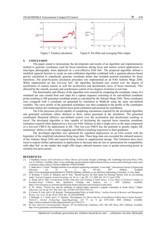 Optimised coordinate generation for Arduino-based focus and motion control system for deployment ...