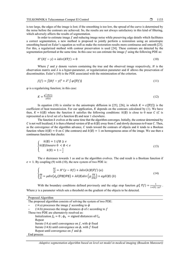 Adaptive segmentation algorithm based on level set model in medical imaging | PDF | 3-D Graphics ...