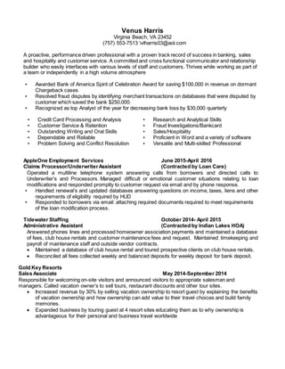 Venus Harris Resume | DOCX