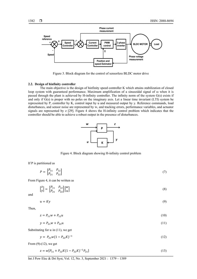 Implementation of speed control of sensorless brushless DC motor drive ...