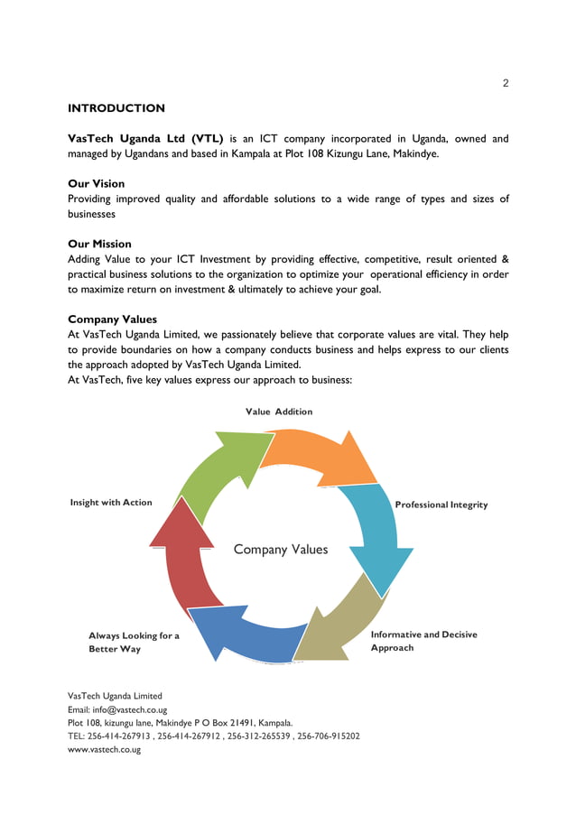 VasTech Ug Ltd Company Profile | PDF