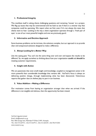 VasTech Ug Ltd Company Profile | PDF