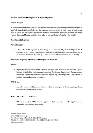 VasTech Ug Ltd Company Profile | PDF