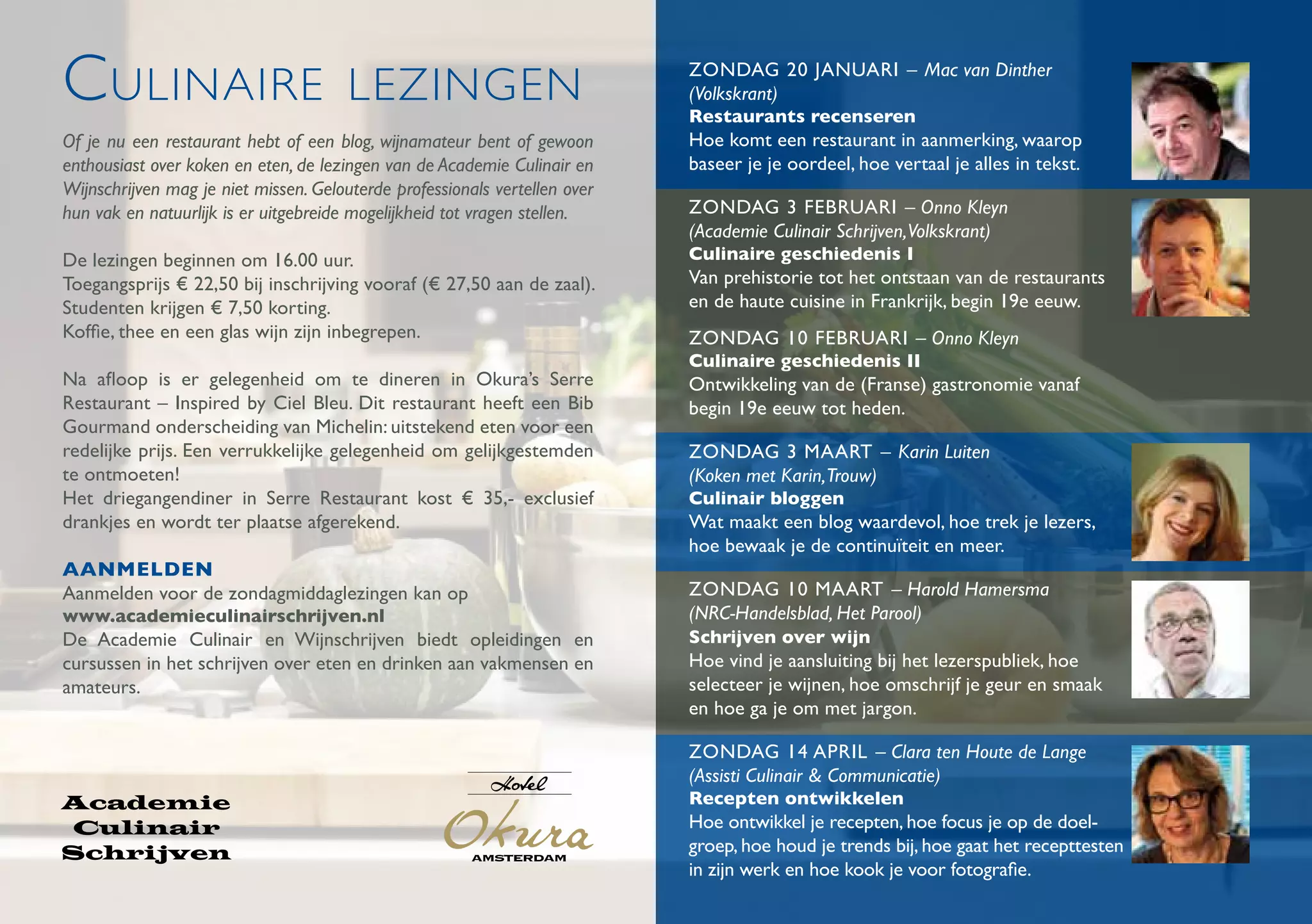 Culinaire lezingen Okura - Academie Culinair Schrijven | PDF