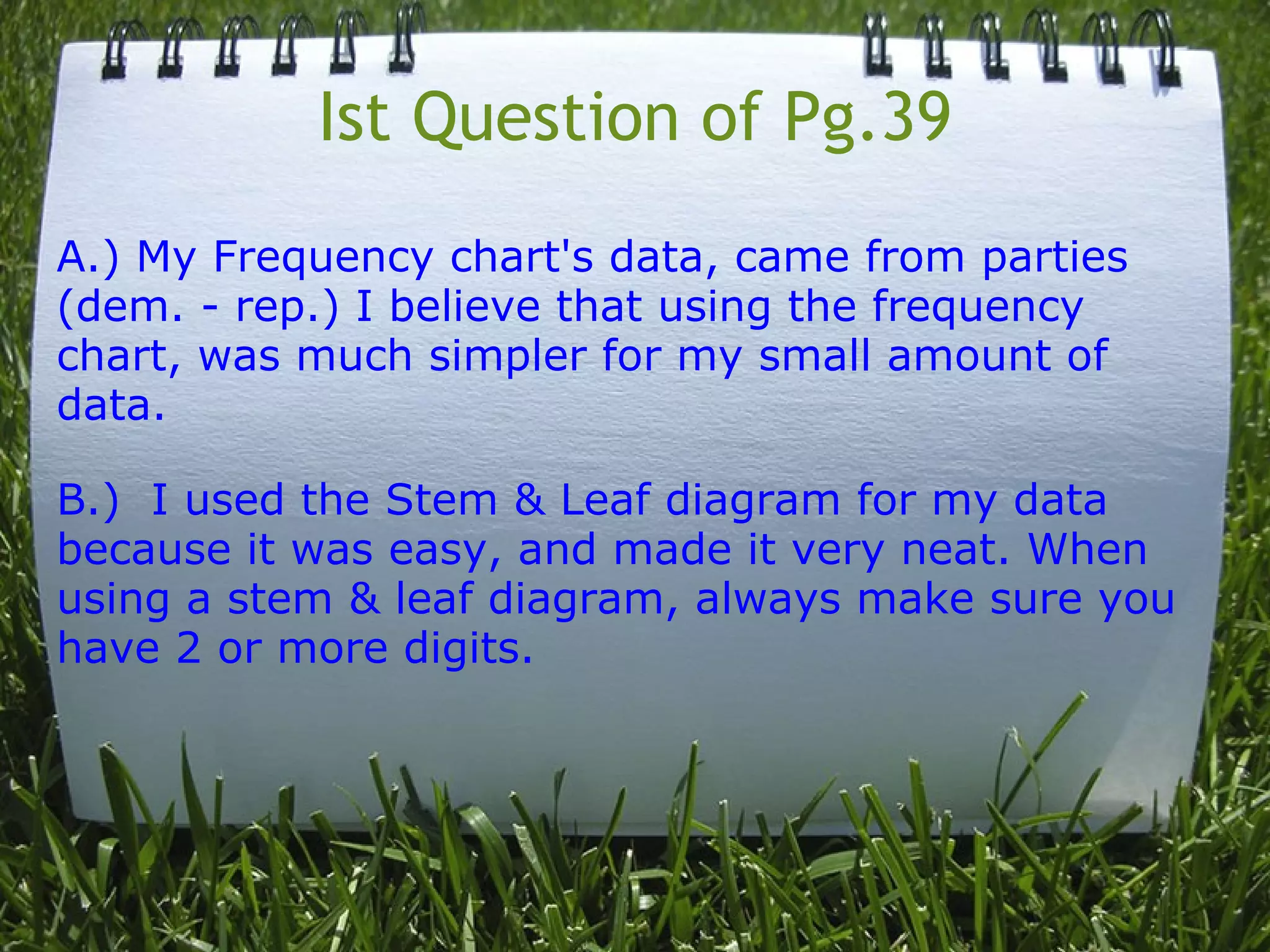 Steam & Leaf Diagram | PPT