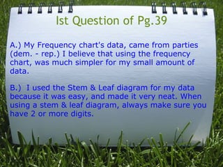 Steam & Leaf Diagram | PPT