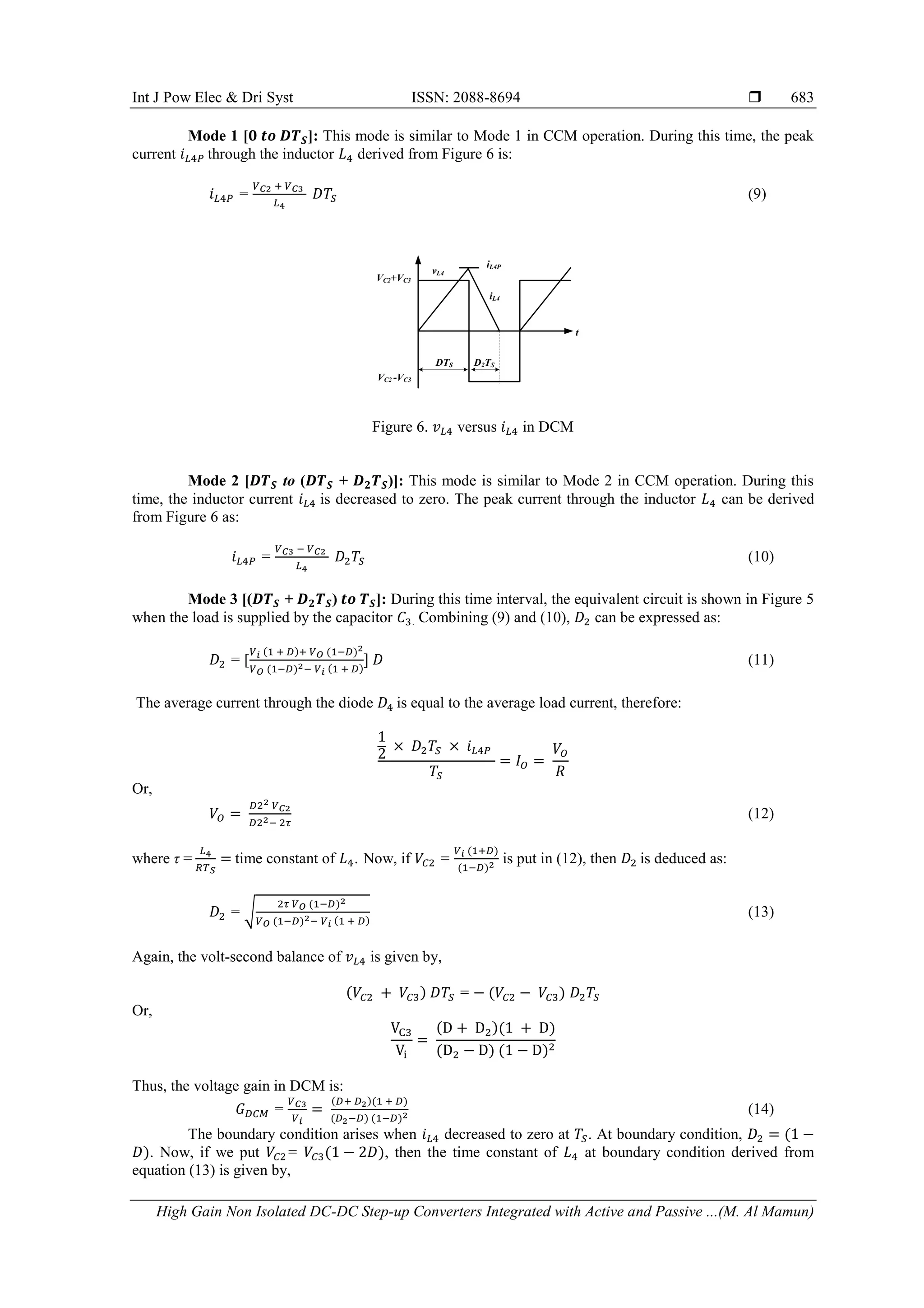 High Gain Non Isolated Dc Dc Step Up Converters Integrated With Active And Passive Switched