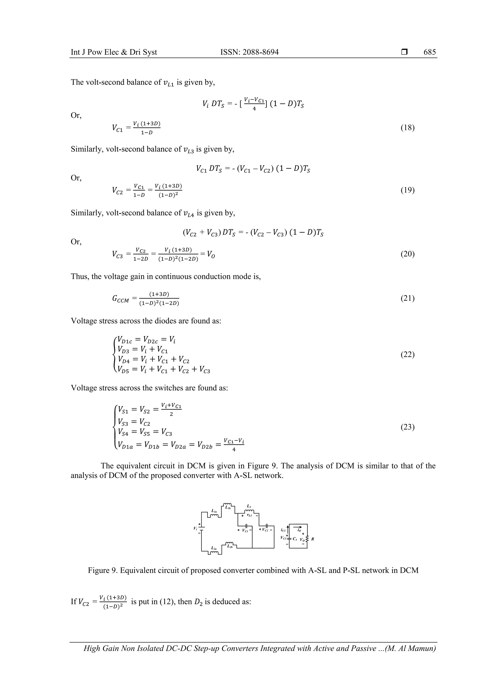 High Gain Non Isolated DC-DC Step-up Converters Integrated with Active and Passive Switched ...