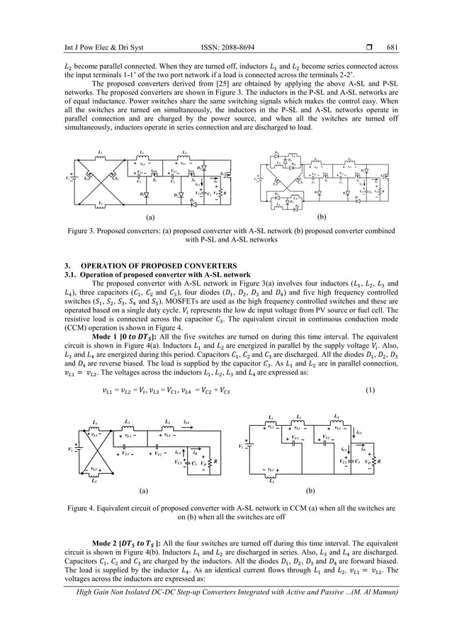 High Gain Non Isolated Dc Dc Step Up Converters Integrated With Active And Passive Switched