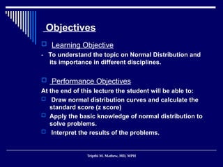 Normal distribution. The distribution curve and outliers | PPT